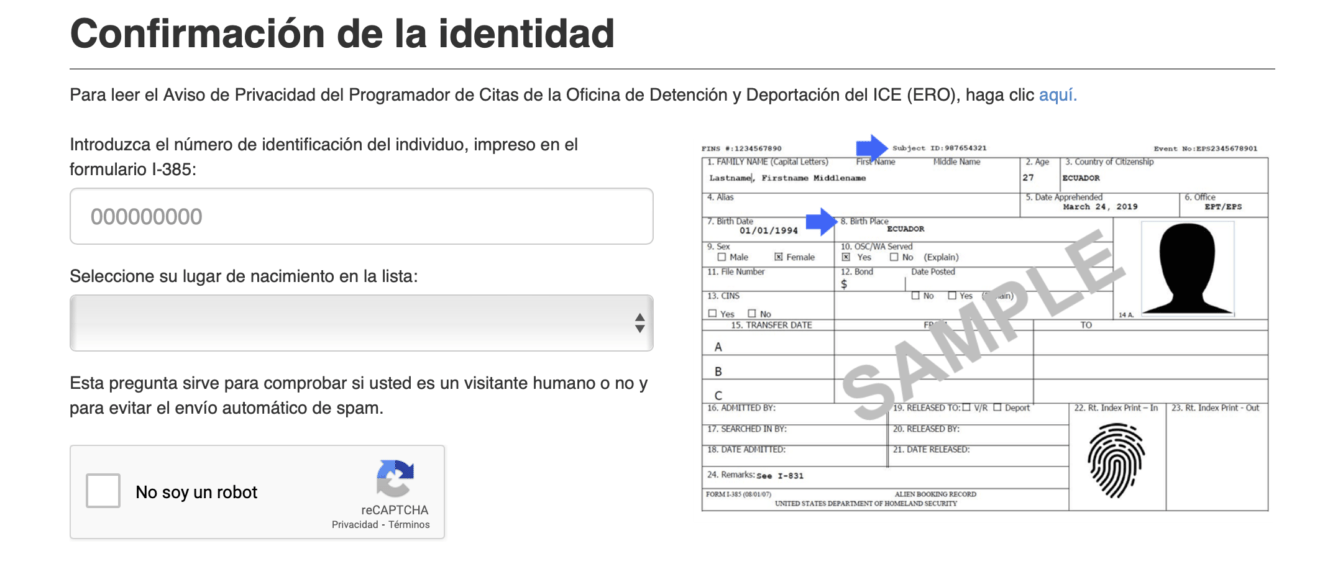 ICE lanza herramienta digital para citas de Inmigración
